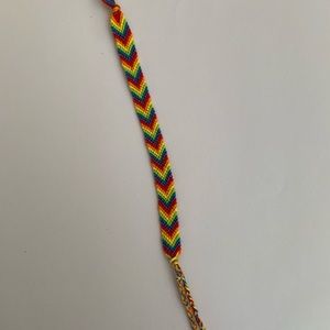 Jewelry | Rainbow Chevron String Vsco Friendship Bracelet | Poshmark